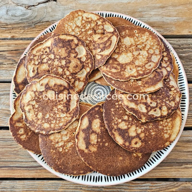 Pancakes à la farine complète, moelleux et IG bas